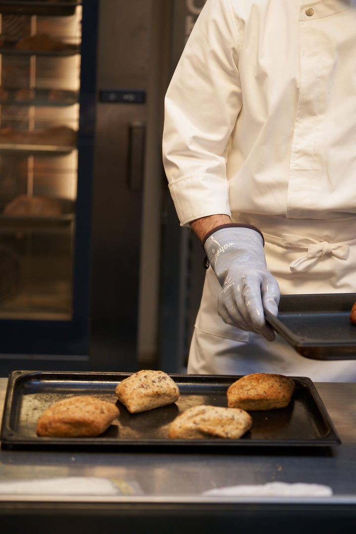 LANON Protection Heat Resistant Silicone Oven Gloves with Fingers